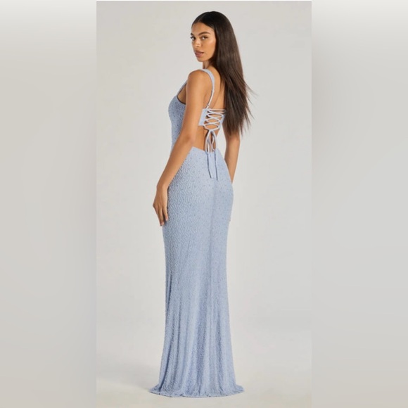 Windsor | Dresses | Windsor Light Blue Beaded Prom Dress | Poshmark